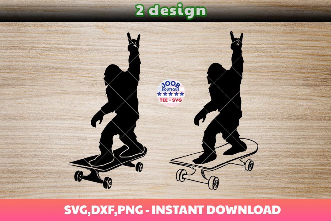 Bigfoot on Skateboard Digital File,bigfoot Svg,bigfoot Png,skateboard ...