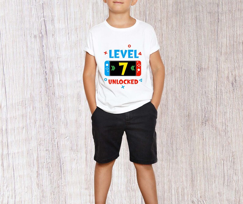 Level 7 Unlocked Svg 7th Birthday Boy Girl Kids My 7th - Etsy