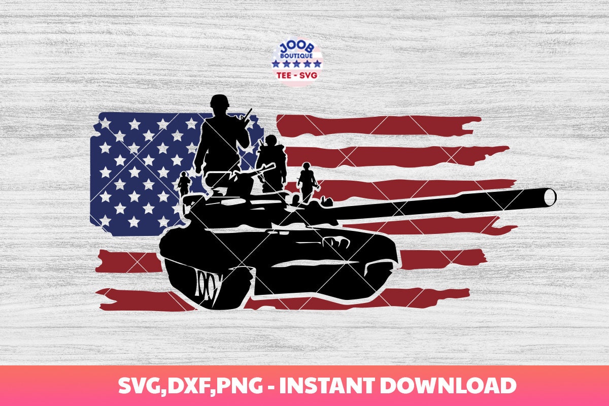 US Soldiers Tank American Flag SVG United States Military - Etsy Australia