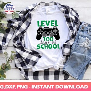Level 100 Days of School Svg, 100 Days Level Complete Svg Kids T-shirt ...