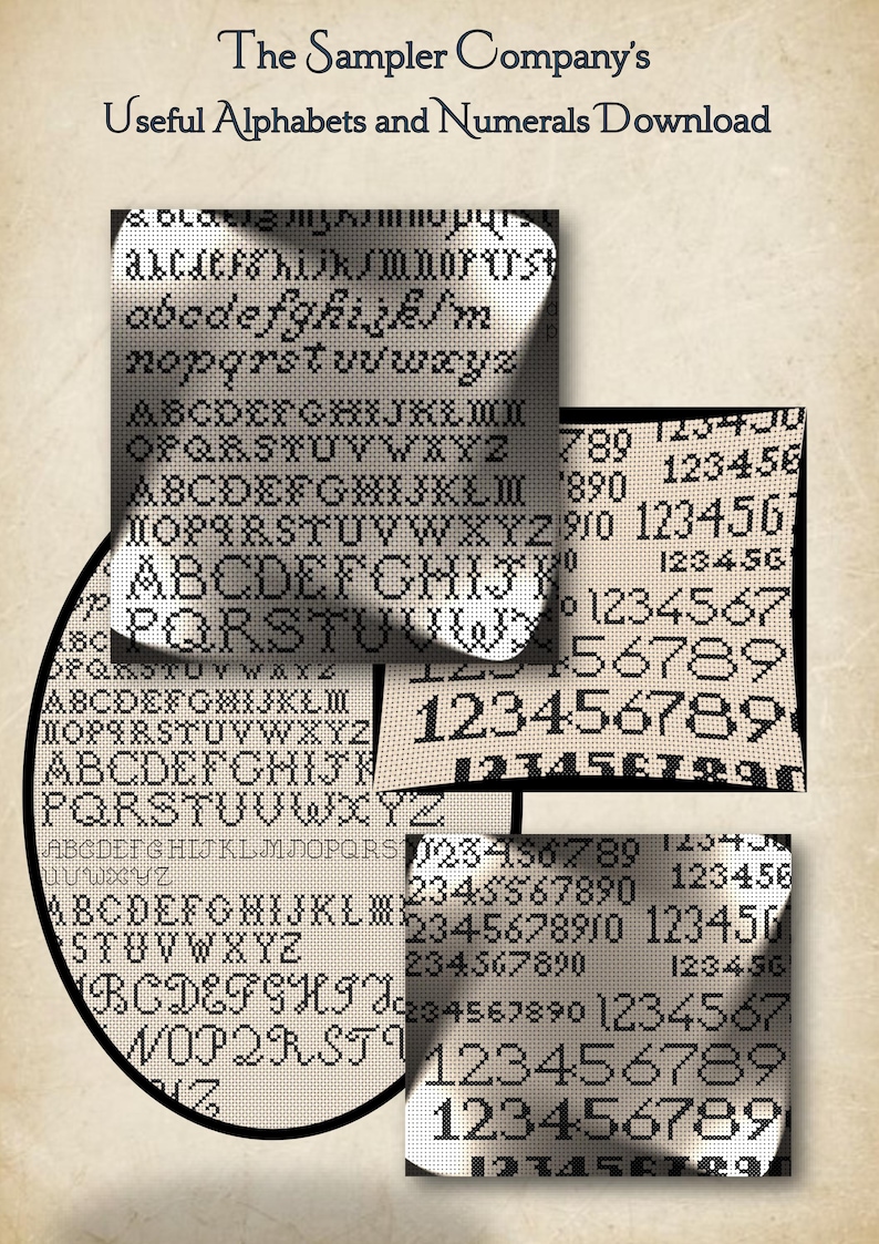 The Sampler Company's Useful Alphabets and Numerals - Etsy