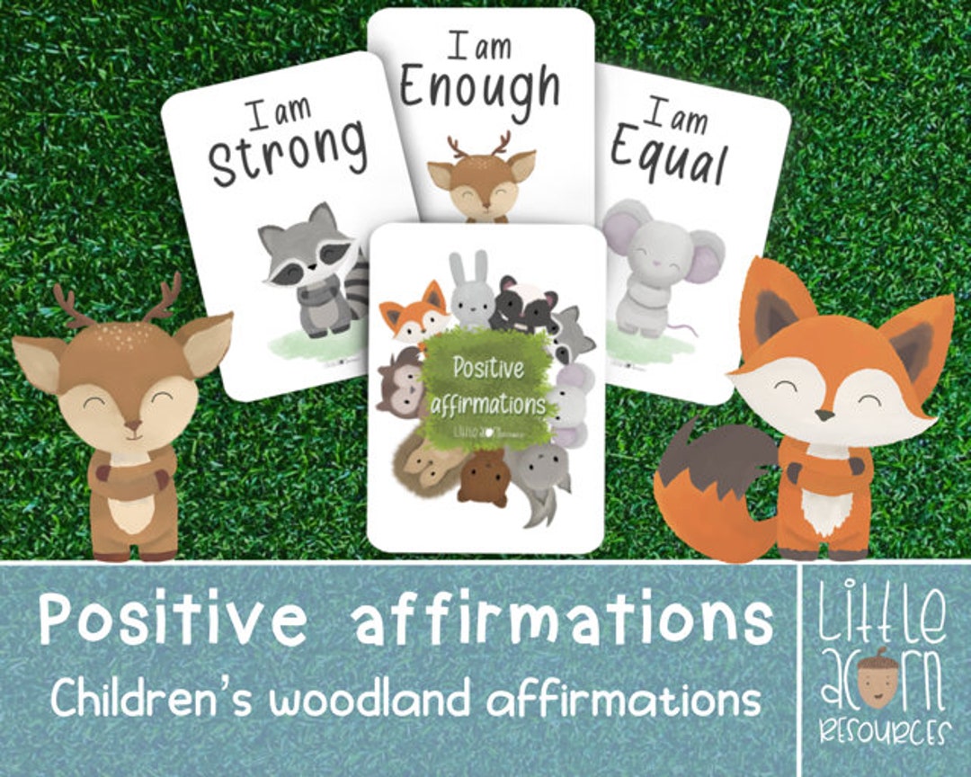Positive Affirmation Cards Woodland Creatures for Kids - Etsy