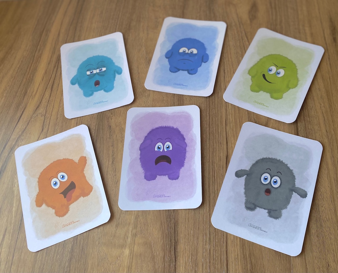 Emotion Monster - 16 Printable Feeling Cards- Nursery and Preschool ...