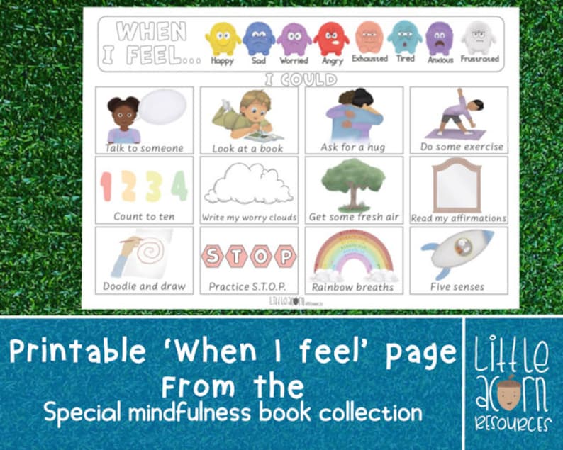 Printable 'when I Feel' Activity From the Special Book - Etsy