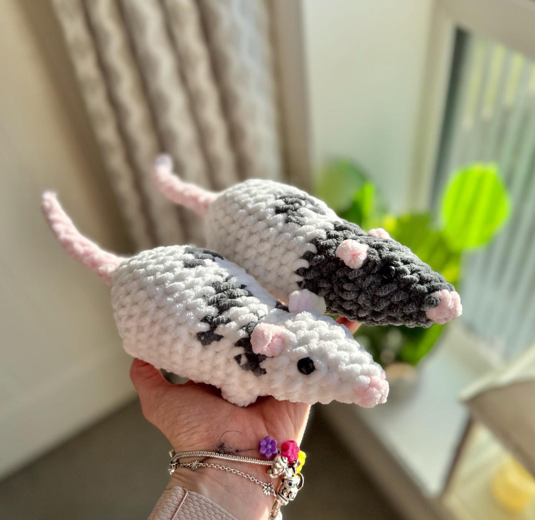 Handmade to Order - Cute Crochet Rat Plushie - Soft Toy Rat - Cuddly ...