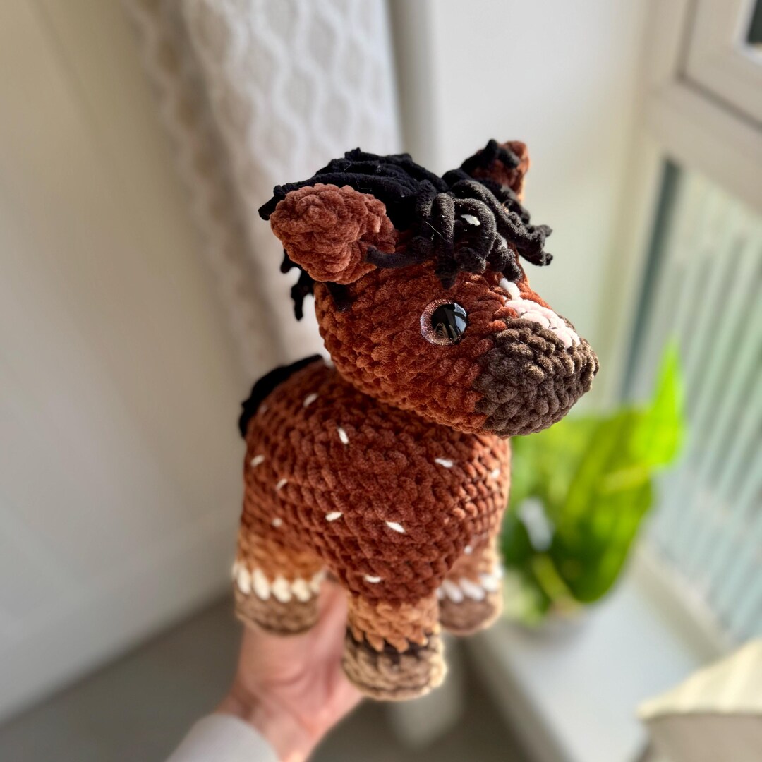 Handmade to Order - Chunky Horse Plushie Crochet - Pony Toy - Horse ...