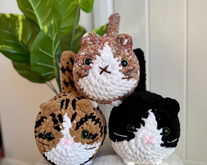 XL JUMBO Crochet Loaf Cat - Kitty Plushie Stuffed Animal Toy Amigurumi ...