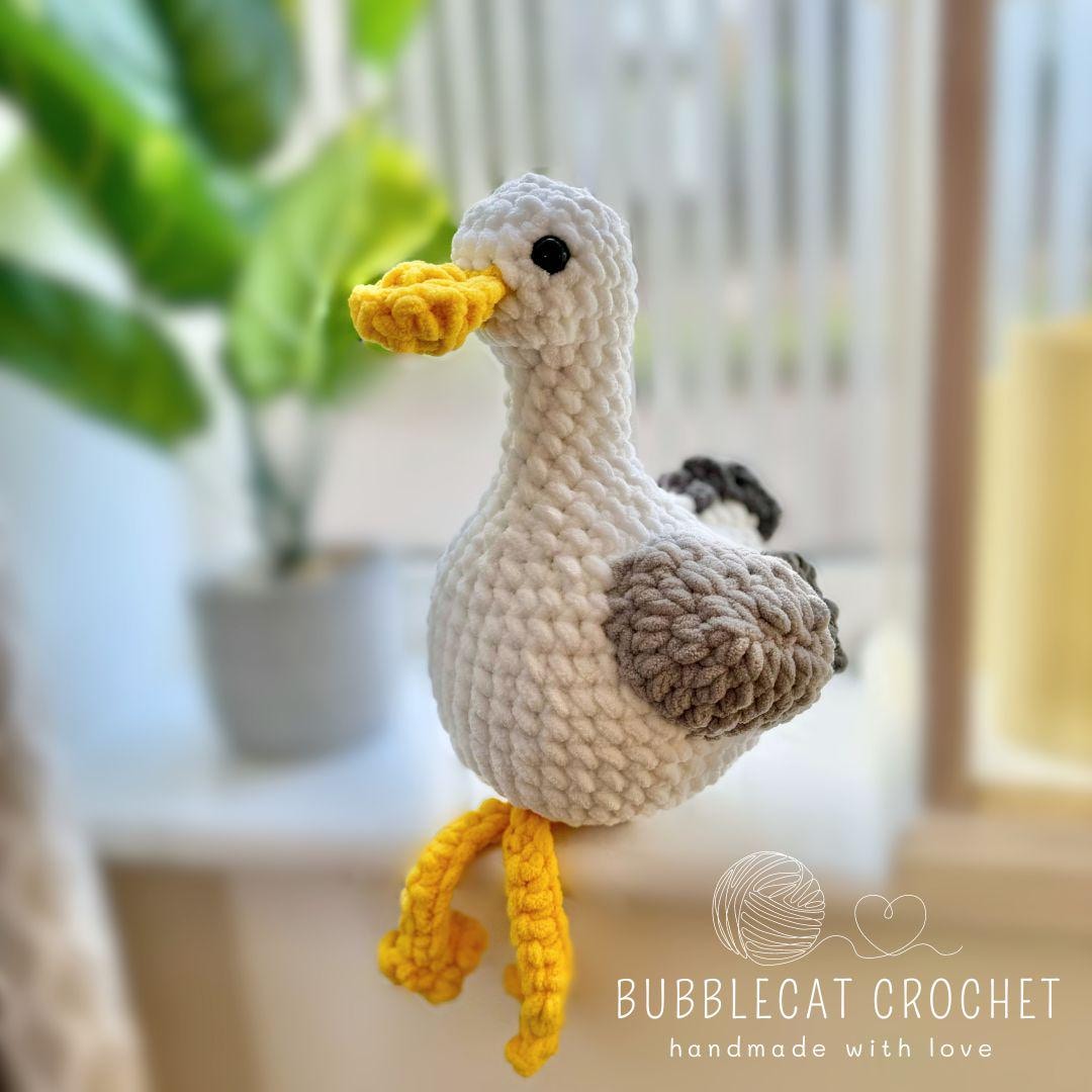 Handmade Cute Snuggly XL Jumbo Large Seagull Plushie - Soft Toy ...