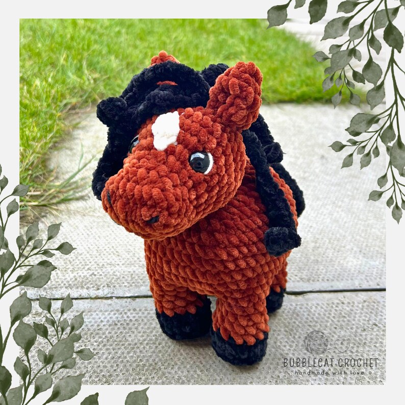 Handmade to Order Chunky Horse Plushie Crochet Pony Toy Horse Lover ...
