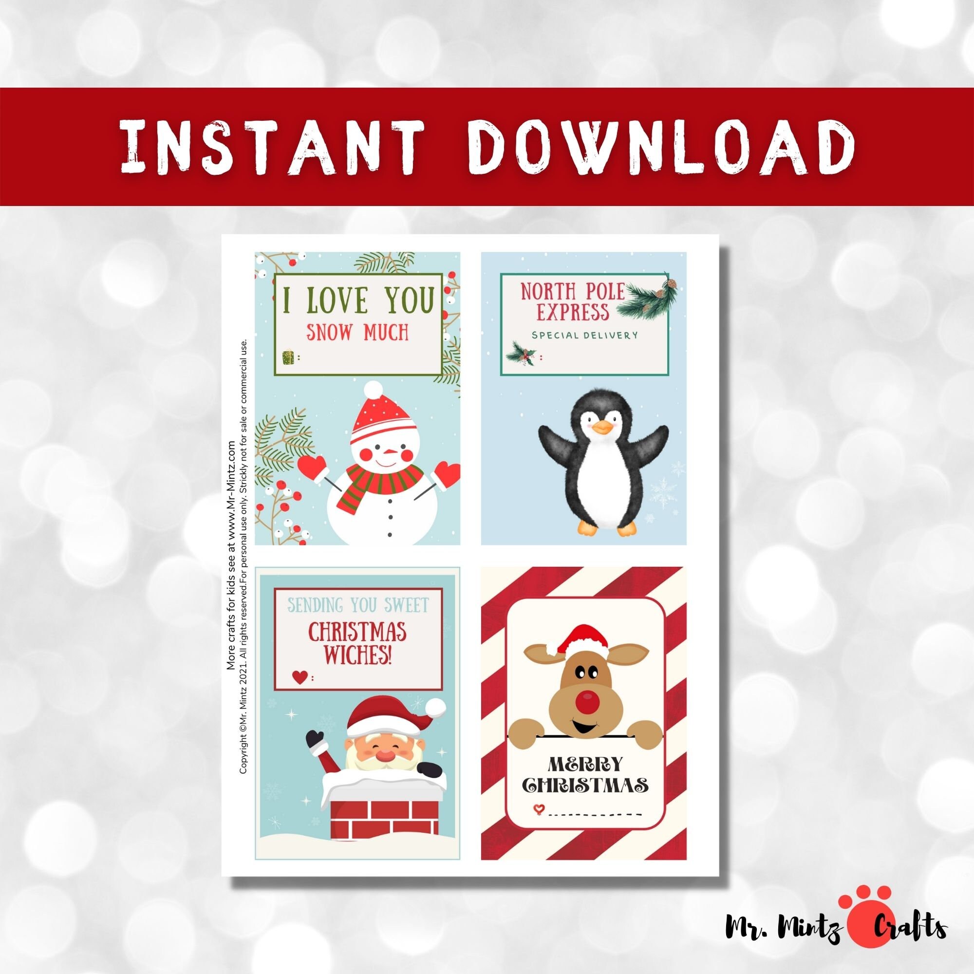 Candy Cane Holder Bundle | Candy Cane Gram | Christmas Candy Cane ...