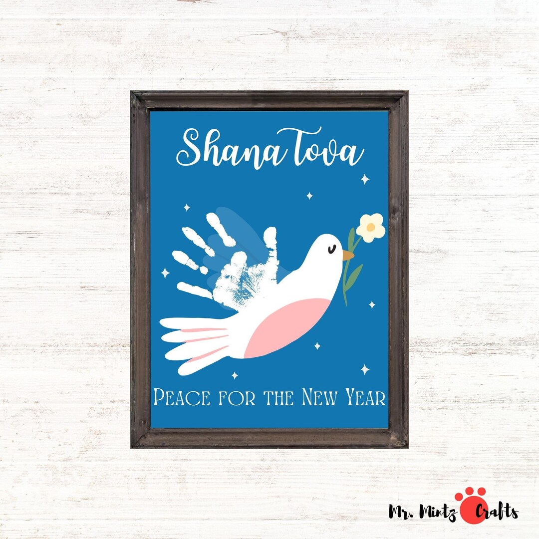 Rosh Hashanah Handprint Art Craft | Rosh Hashanah Card | Rosh Hashanah ...