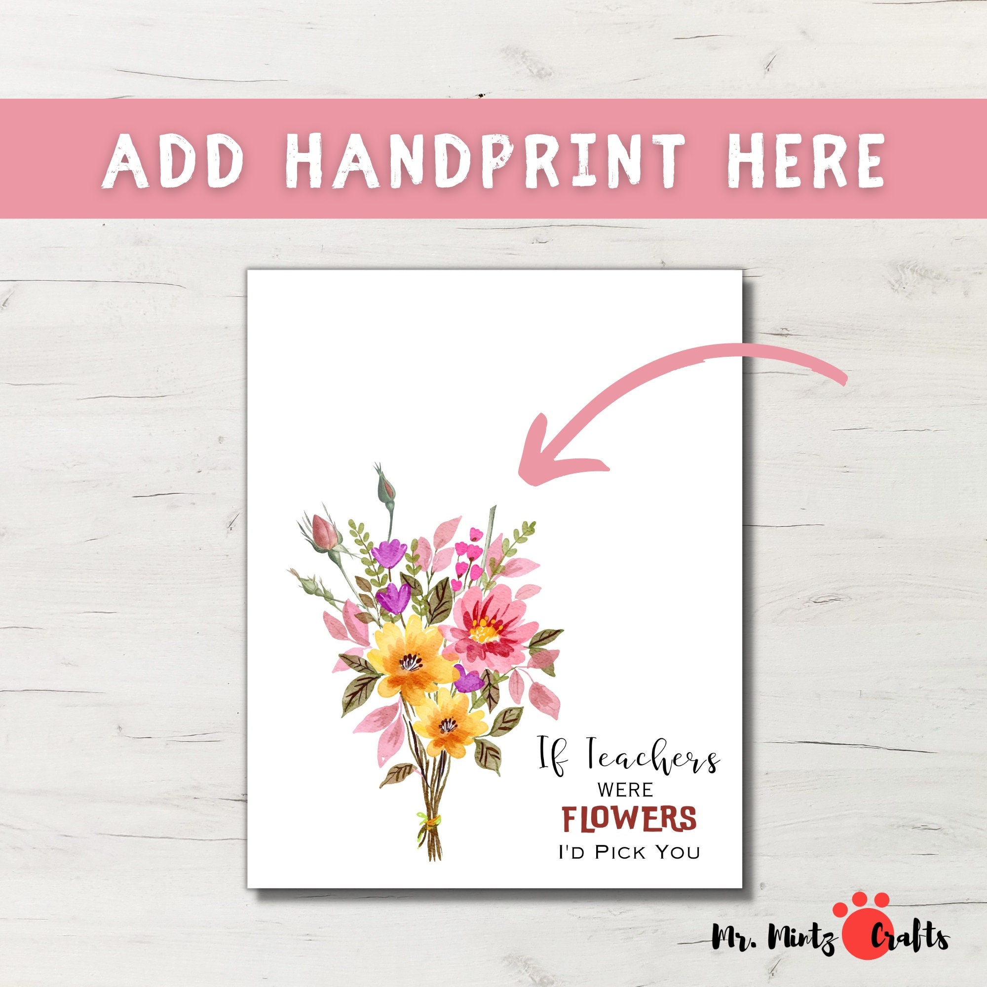 Teacher Appreciation Gift | Handprint Keepsake Art Crafts for Teachers ...