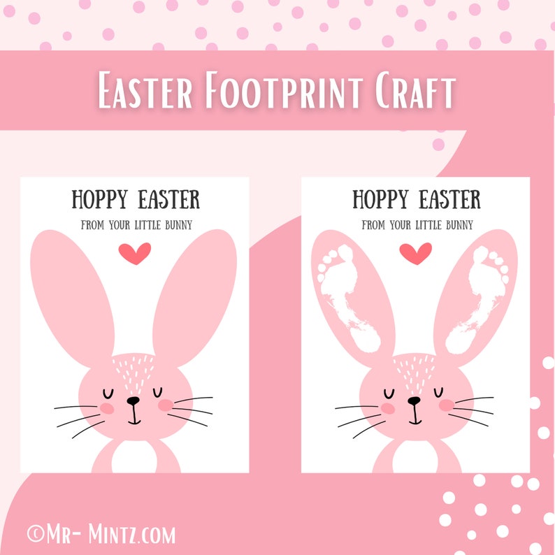 Easter Handprint Footprint Craft Bundle Hoppy Happy Easter - Etsy