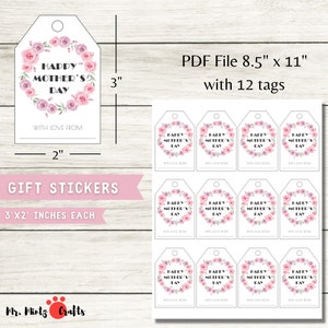 Mom Gift Tags | Mother's Day Gift Tags | Printable Mothers Day Treat ...