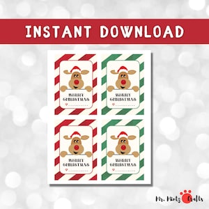 Reindeer Candy Cane Holder Template | Candy Cane Gram | Christmas Candy ...