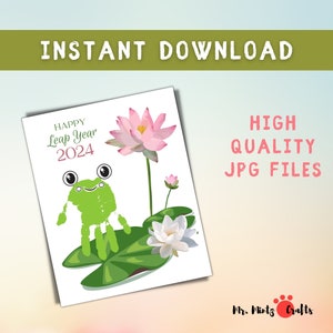 Leap Year Handprint Art Craft Activity Personalised Leap Year Birthday ...