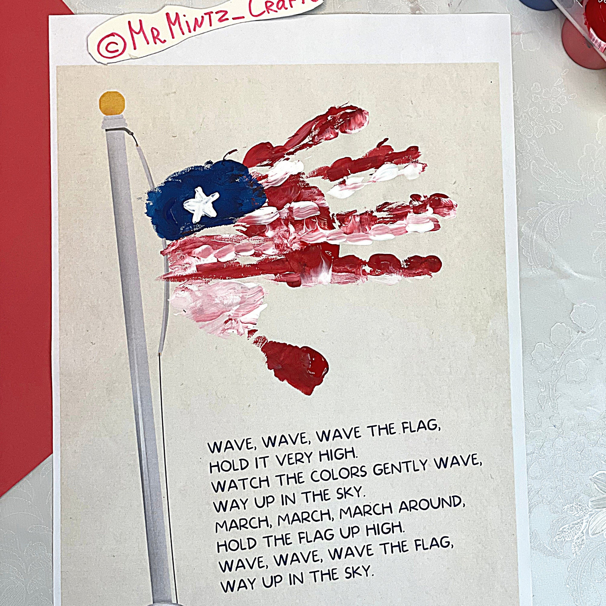 Handprint Art 4th of July | Independence Day Handprint Art Craft ...