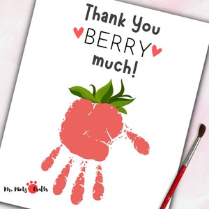 Teacher Appreciation Week Gift Handprint Art Craft Printable | Thank ...
