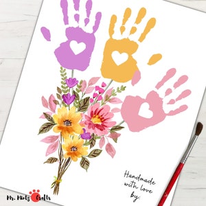 Mothers Day Handprint Art Craft | Handprint Gifts for Mom | Mother's ...