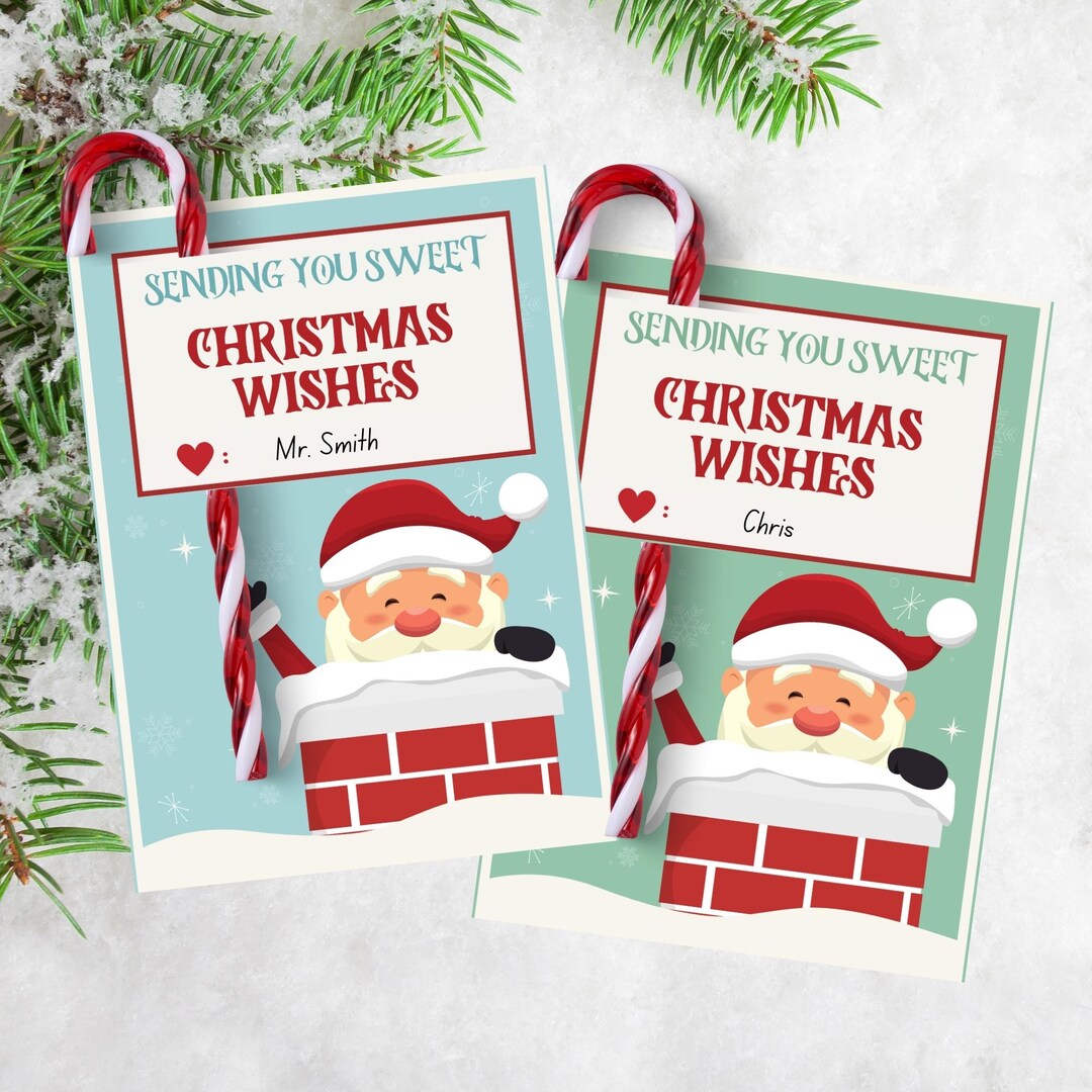 Santa Claus Candy Cane Holder Template | Candy Cane Gram | Christmas ...