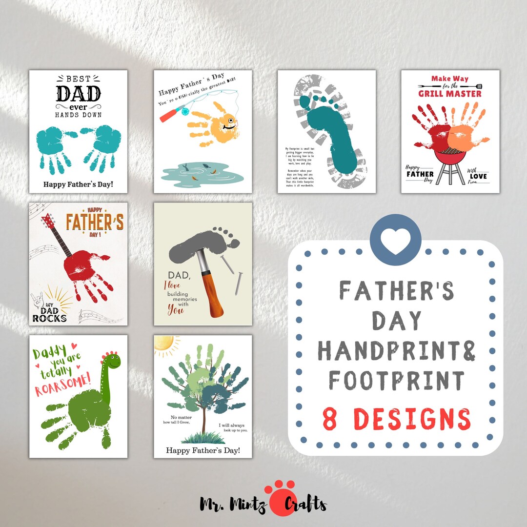 Handprint for Dad Daddy | Fathers Day Handprint Footprint Art Craft ...