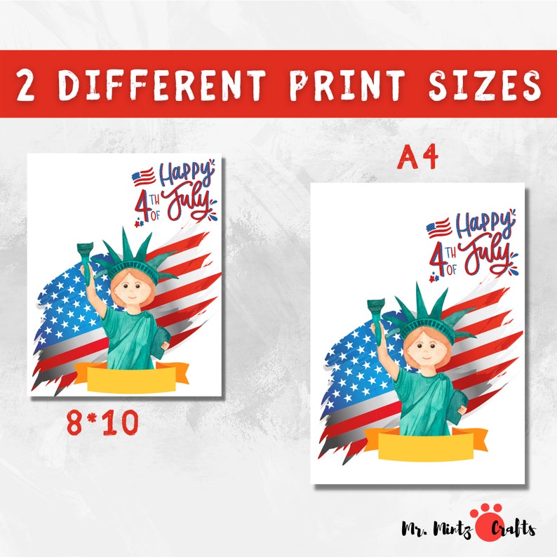 Handprint Art 4th of July Printable Statue of Liberty Craft - Etsy