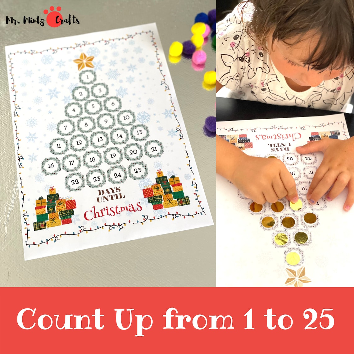Christmas Countdown Crafts for Kids Christmas Countdown - Etsy
