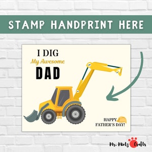 Handprint Art Craft for Dad Daddy Grandpa Fathers Day Printable | I Dig ...