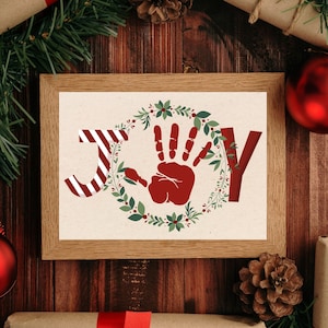 Christmas JOY Handprint Art Craft Template Printable Downloads ...