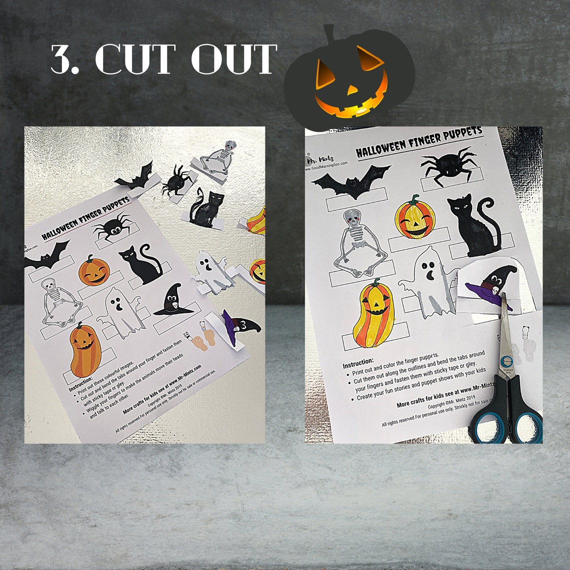 Kids Halloween Activity Finger Puppets Montessori Toys - Etsy