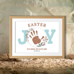 Christian Easter Handprint Footprint Art Craft Printable | He is Risen ...