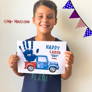 Labor Day Handprint Art Craft | Firework Handprint Art | Happy Labor ...