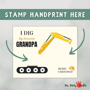 Grandpa Christmas Gift | Handprint Footprint Art Craft Christmas Gift ...