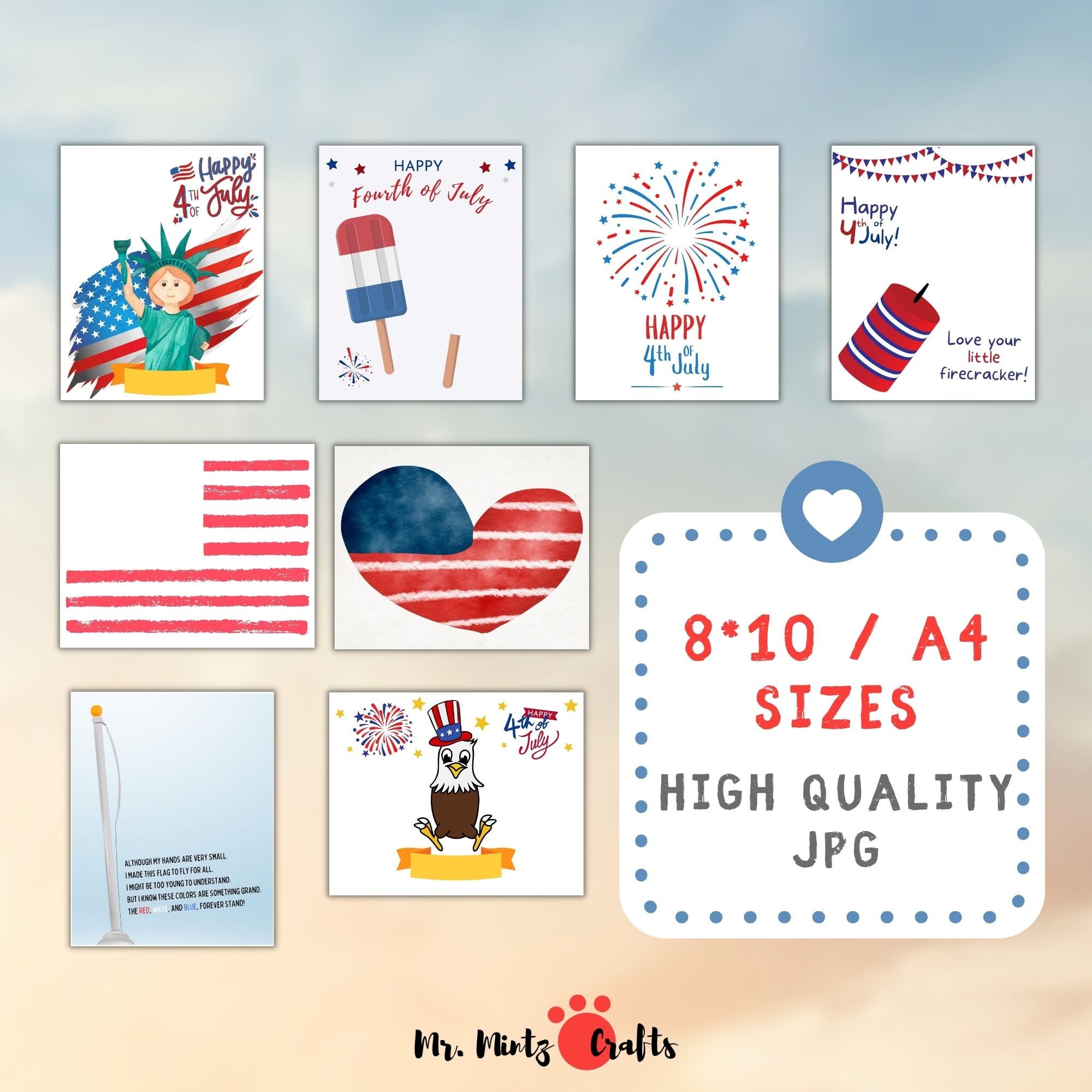 Fourth of July Handprint Footprint Art Crafts | Patriotic Crafts ...