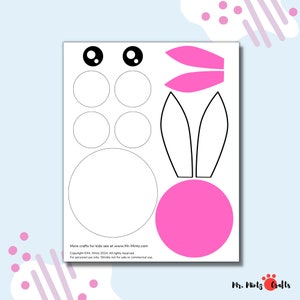 Easter Bunny Craft Template | Easter Gifts Printable | Easter Card Art Crafts | Easter for Kids ...
