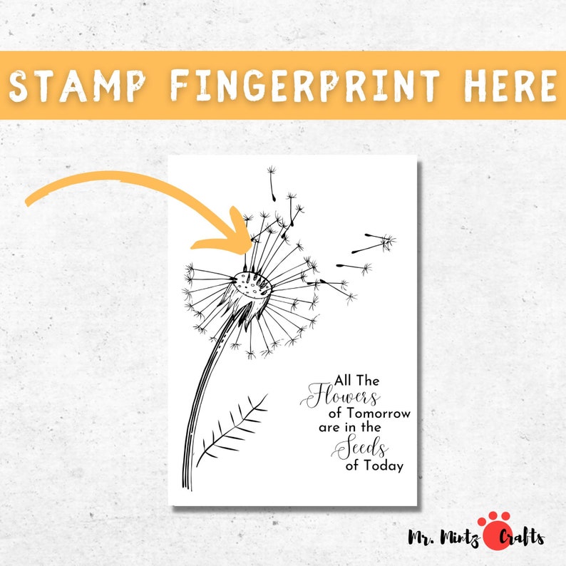 Dandelion Fingerprint Art | Dandelion Kids Craft | Fingerprint ...