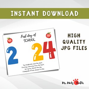 First Day of School Handprint Art | Kindergarten Preschool Handprint ...