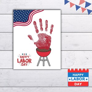 Labor Day Patriotic Handprint Art Crafts | Labour Day Gift | Labor Day ...