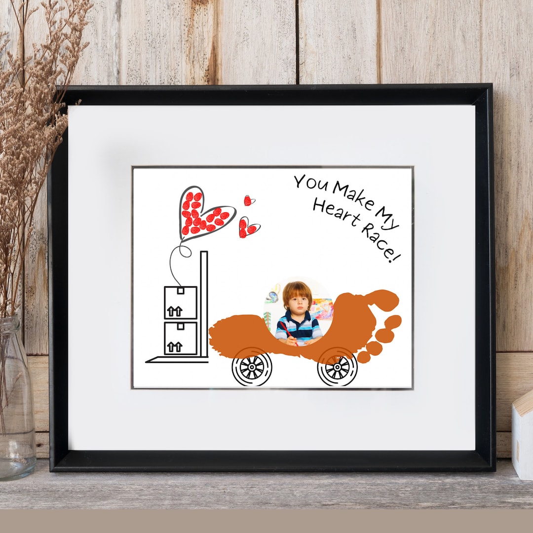 Father’s Day Footprint Handprint Craft for Dad | Printable Gift From ...