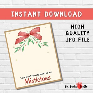 Mistletoe Footprint Card Christmas Handprint Footprint Art Craft ...