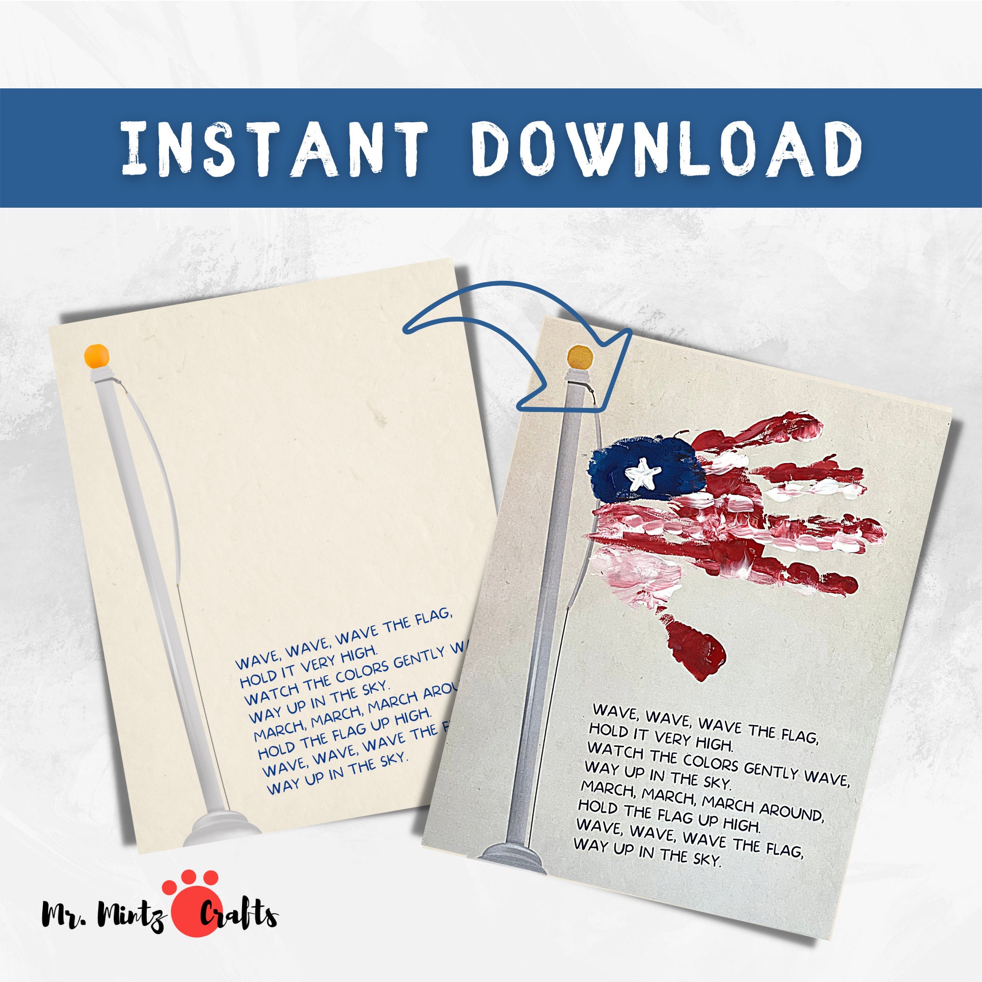 Handprint Art 4th of July | Independence Day Handprint Art Craft ...