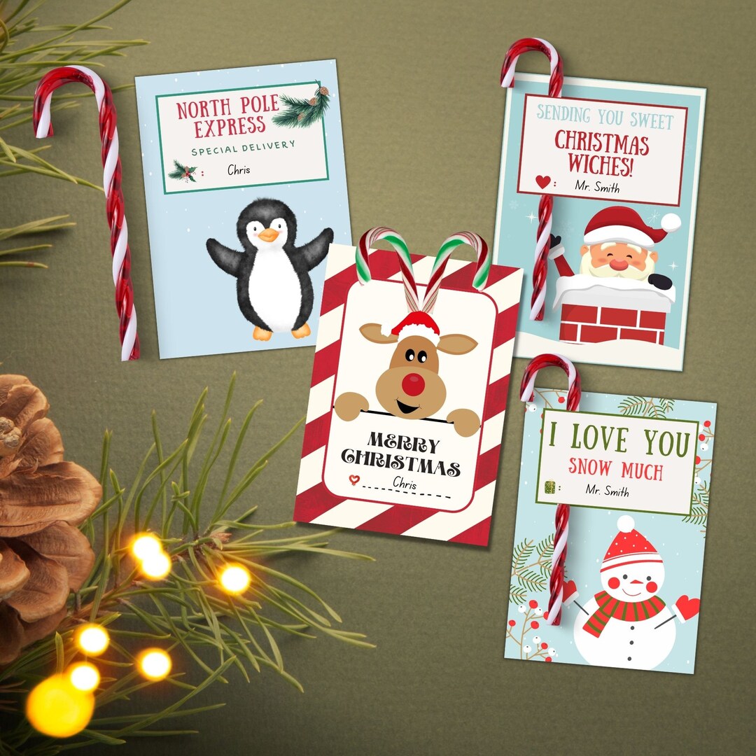 Candy Cane Holder Bundle | Candy Cane Gram | Christmas Candy Cane ...