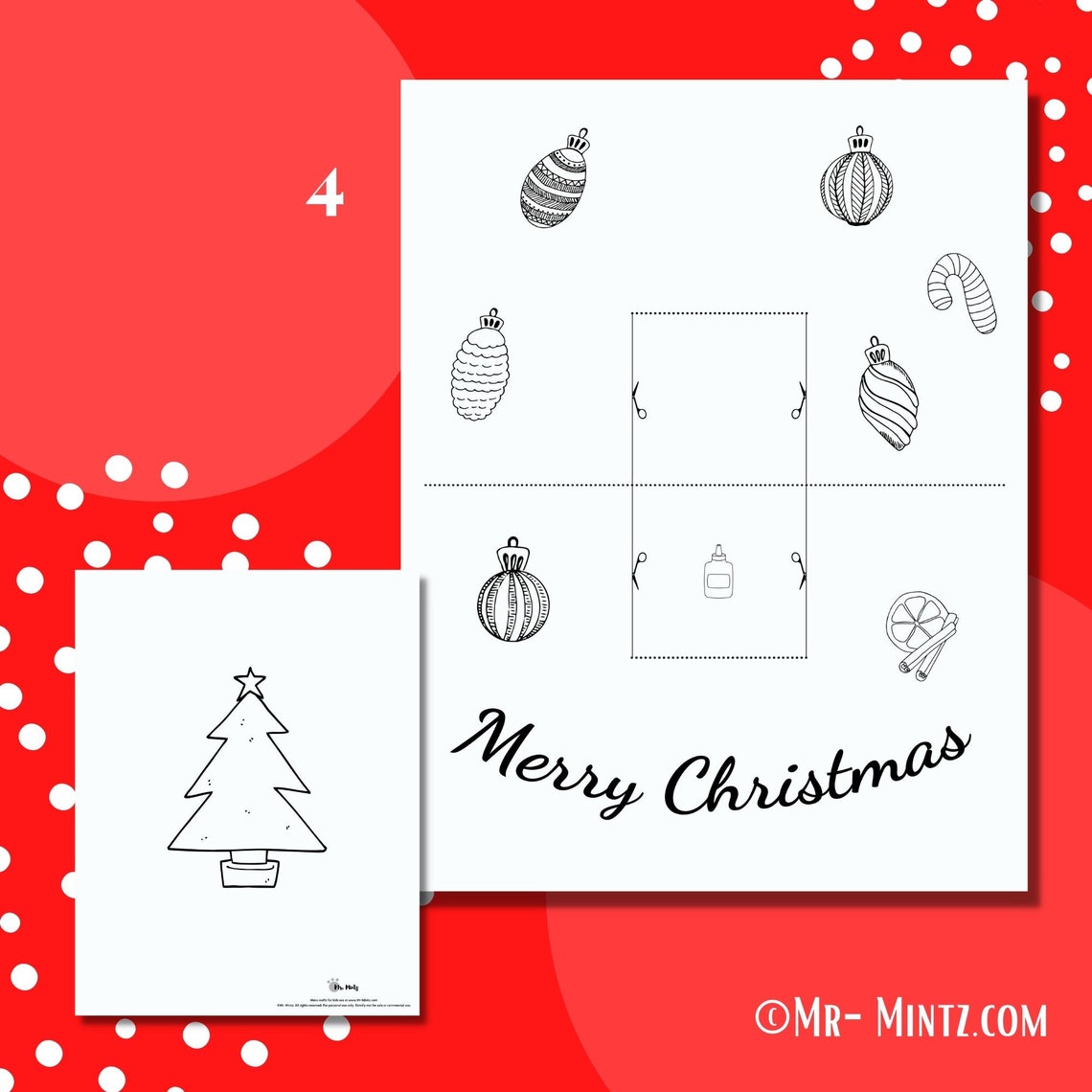 PRINTABLE Colouring Christmas Cards Grinch Christmas Card - Etsy