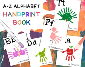 Printable Handprint Alphabet Book Handprint Art for Kids - Etsy