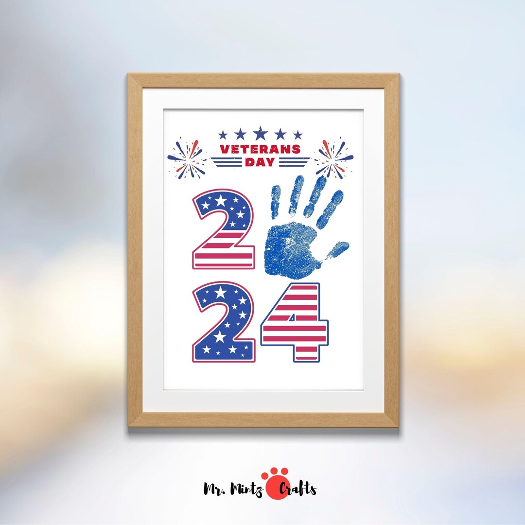 Veterans Day Remembrance Day 2024 handprint Art Craft for Toddler ...
