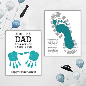 Handprint for Dad Daddy | Fathers Day Handprint Footprint Art Craft ...