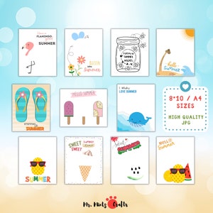 Summer Handprint Footprint Fingerprint Art Craft for Kids Printable ...