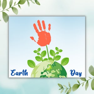 Earth Day Handprint Craft | Earth Day Printable Kids | Earth Day ...