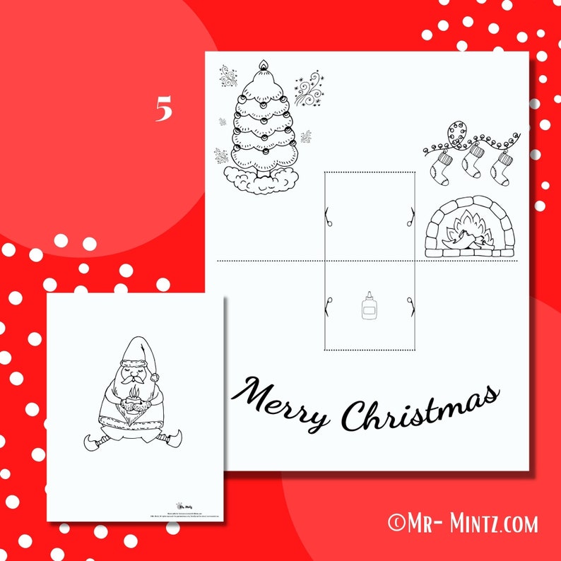 PRINTABLE Colouring Christmas Cards Grinch Christmas Card - Etsy