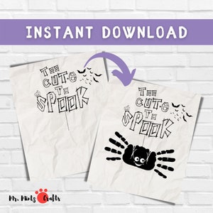 Halloween Handprint Art Craft | Too Cute to Spook Handprint Fall Art ...